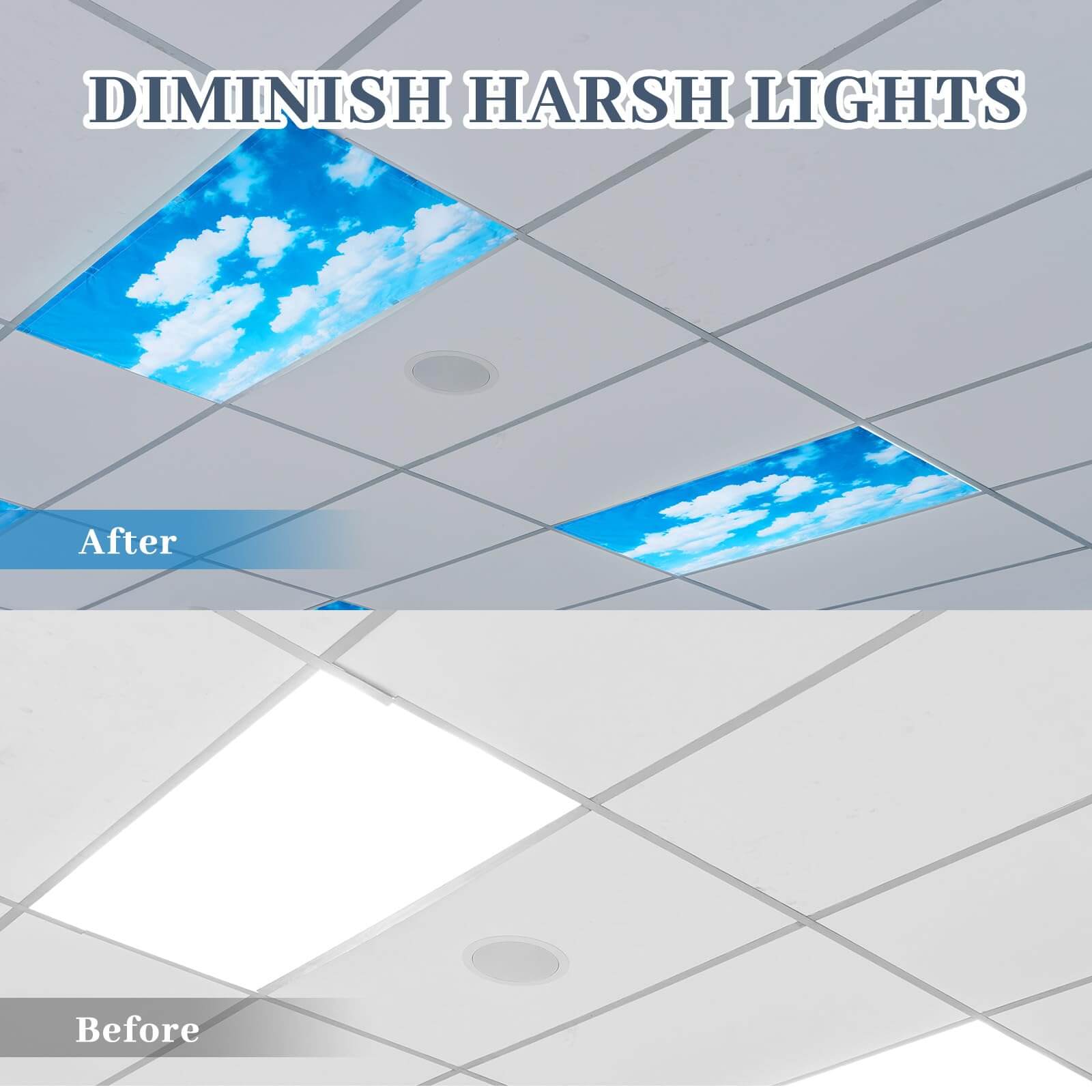 Magnetic Fluorescent Light Covers for Ceiling Lights